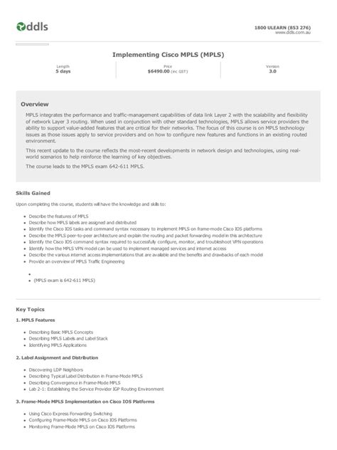 Implementing Cisco Mpls Mpls Pdf Virtual Private Network Multiprotocol Label Switching