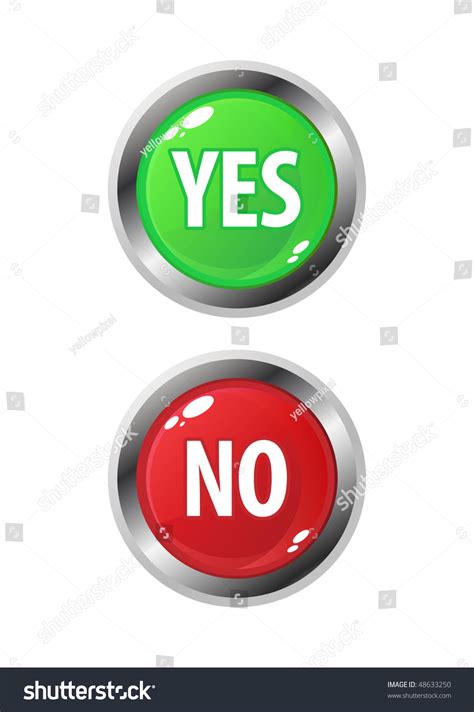 Colorful Set Yesno Buttons Stock Vector Royalty Free 48633250 Shutterstock