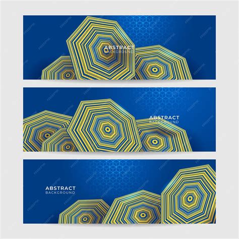 현대 추상 파란색 노란색 주황색 배너 배경 디자인 라인 점과 원 벡터 일러스트와 함께 추상적인 기하학적 배경 프리미엄 벡터