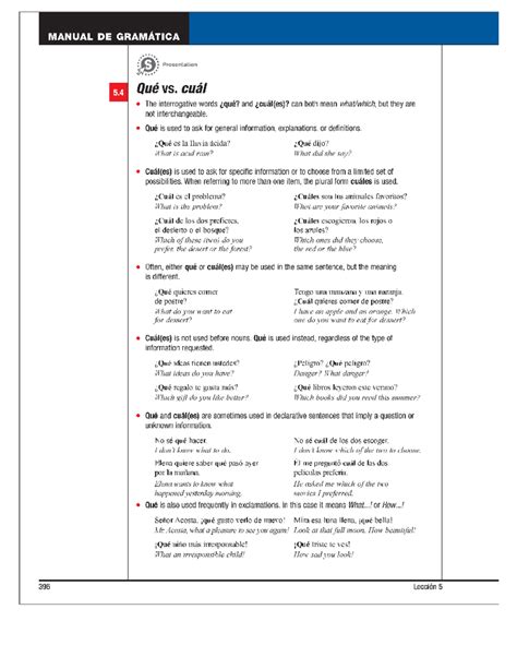 Qué Vs Cual Difference Between Que And Cual Spanish 2200 Studocu