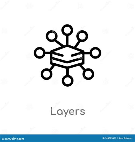Outline Layers Vector Icon Isolated Black Simple Line Element Illustration From Big Data
