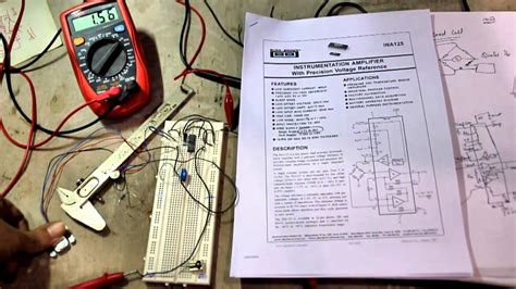 Demo Of The Ina125 With A 50kg Load Cell On A Breadboard Youtube