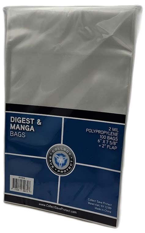 Csp Digest And Manga Comic Bags 100 Count Pack