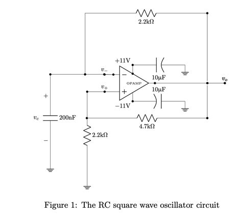 Figure 1 The Rc Square Wave Oscillator Circuit