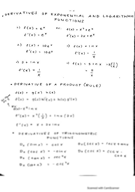 Solution Basic Calculus Derivatives Of Exponential And Logarithmic