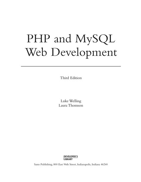 SOLUTION Sams Php And Mysql Web Development Rd Edition Studypool