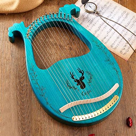 doying c key 16 string wooden lyre harp música and mercado