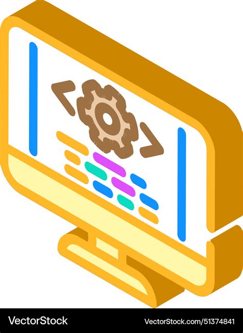 Code Optimization Analyst Isometric Icon Vector Image