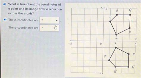 Solved What Is True About The Coordinates Of A Point And Its Image