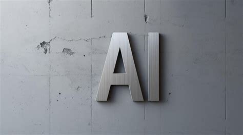 Ai Abbreviation On Concrete Wall Representing Artificial Intelligence Letters Concept Premium