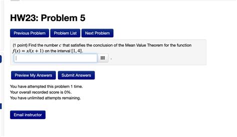 Solved Hw23 Problem 5 Previous Problem Problem List Next