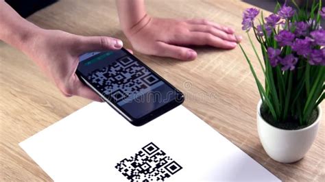 Hand Using Mobile Smart Phone Scan Qr Code Qr Code Scanning Payment
