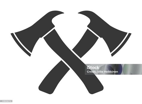 교차된 Fire 축 아이콘 기호 모양입니다 소방관 도끼 도구 소방서 로고 기호 벽지 벡터 일러스트 레이 션 이미지 흰색 배경에 고립되어 있습니다 0명에 대한 스톡 벡터 아트