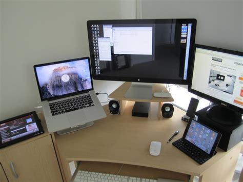 Mac Setup Triple Display Workstation Of An Integrations Developer
