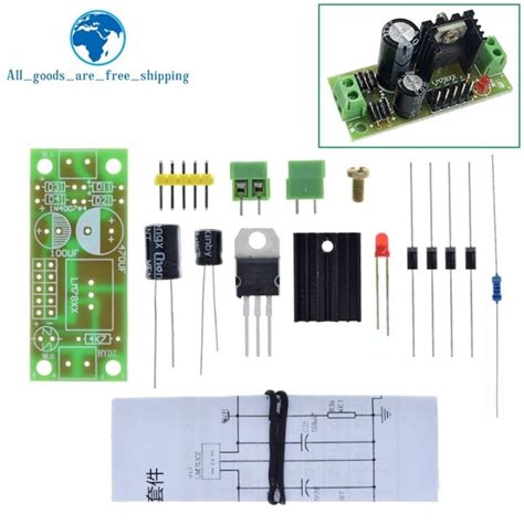 Diy Kit Lm7805 L7805 Dc Ac Three Terminal Voltage Regulator Supply Module 5v 6v 9v 12v Output