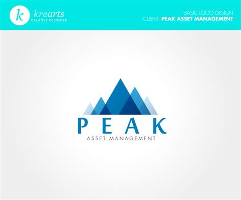 Upmarket Modern Asset Management Logo Design For Peak Is Prominent