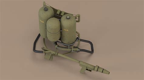 3d Model M2 Flamethrower Vr Ar Low Poly Cgtrader