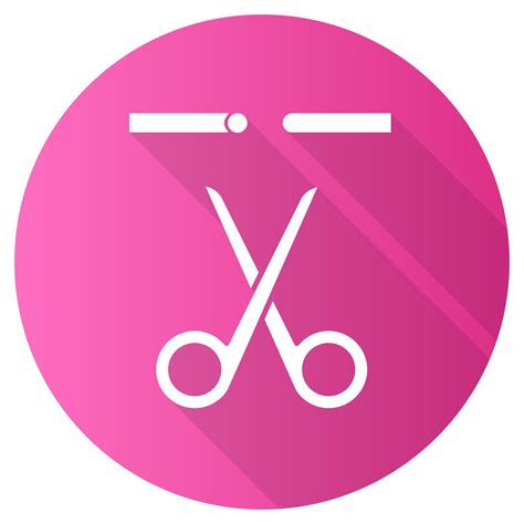 Sterilisation Pink Flat Design Long Shadow Glyph Icon Fallopian Tubes
