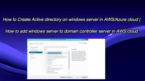 How To Create Active Directory On Windows Server In Aws Add A Windows Server To Domain