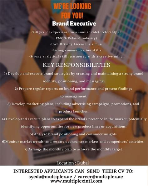 Syeda Nousheen On Linkedin Were Hiring Brand Executive If You Are Interested Apply To