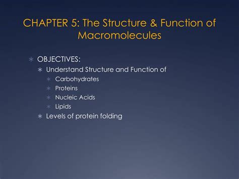Ppt Chapter 5 The Structure And Function Of Macromolecules Powerpoint Presentation Id 2396944