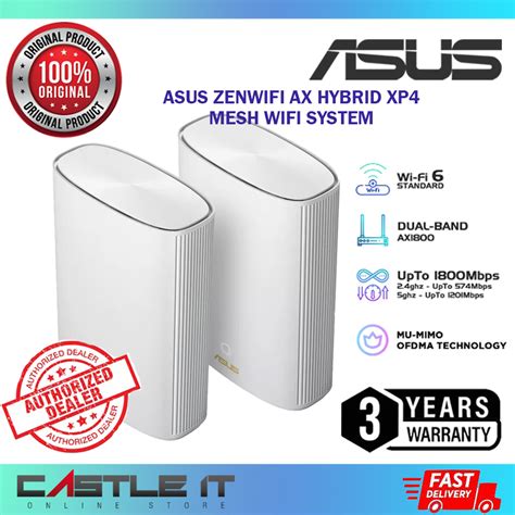 Asus Zenwifi Ax Hybrid Xp Ax Whole Home Mesh Av Wifi System Routers Pack Shopee