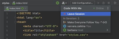 Getting Started With Code With Me Webstorm Documentation