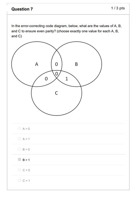 Solved Question 7 1 3 Pts In The Error Correcting Code