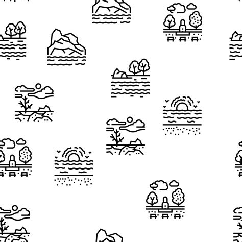 Land Scape Nature Vector Seamless Pattern 10144428 Vector Art At Vecteezy