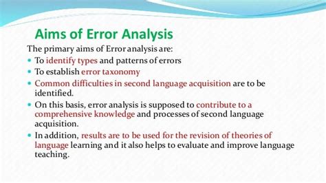 Error Analysis