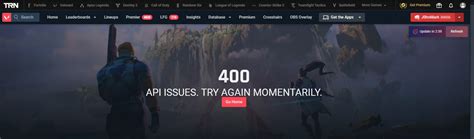 400 Api Issues Try Again Momentarily Valorant Tracker Network
