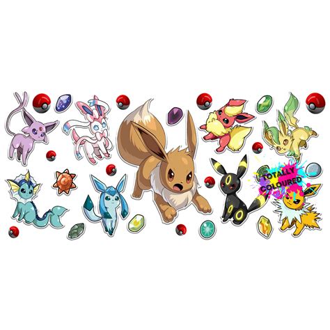 Eevee Evolution Uv Dtf Wrap Totally Coloured