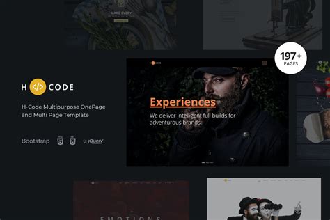 H Code Multipurpose OnePage Multi Page Template
