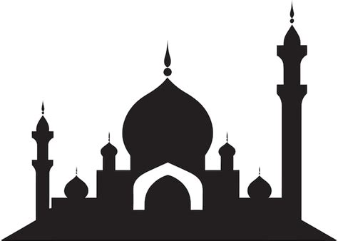 Premium Vector Dynamic Black Geometry Black Mosque Vector