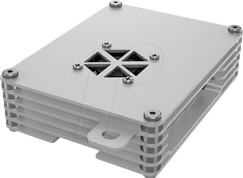 RPI CASE RP109 Housing For Raspberry Pi 4 Aluminium Silver At Reichelt Elektronik