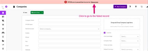 Myob Data Sync Settings Automatic General Help Tall Emu Crm