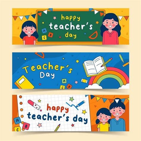 Happy Teachers Day Banner 11172466 Vector Art At Vecteezy