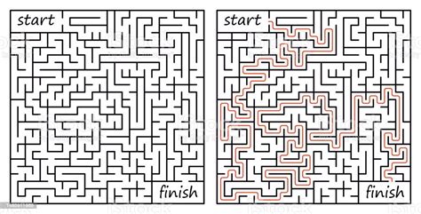 벡터 미로 템플릿입니다 유치원 인쇄 가능한 교육 활동 또는 게임 샘플 0명에 대한 스톡 벡터 아트 및 기타 이미지 0명 개념 검색 Istock