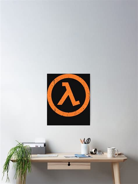 Half Life Lambda Symbol Poster For Sale By Jennijohnson Redbubble