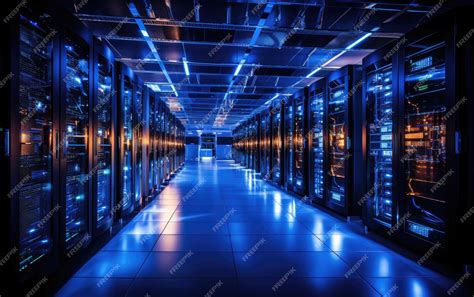 Premium Ai Image Advanced Data Center Housing Server Arrays