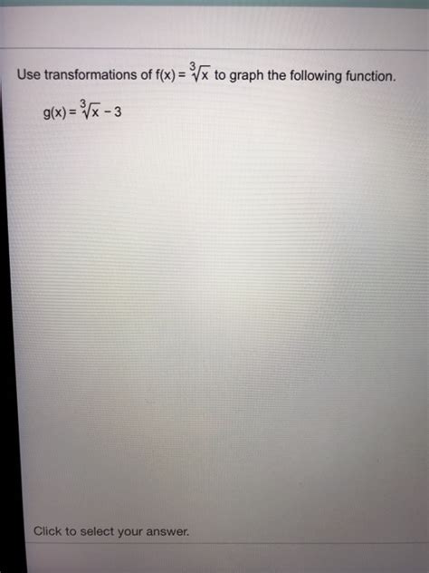 Solved Use Transformations Of Fx X To Graph The Following