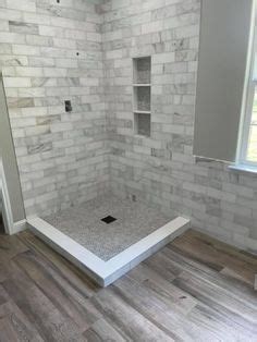 Contemporary Shower Design 12x24 Wall Tile Set Vertical Stacked