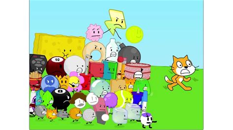 Bfdi Characters Chasing Scratch Cat Youtube