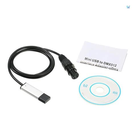 Usb To Dmx512 Interface Adapters Dmx512 Computer Pc Stage Lights Controller Dimmer Cable Support