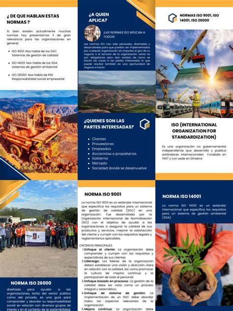 Triptico Iso Pdf Organización Internacional Para La Estandarización