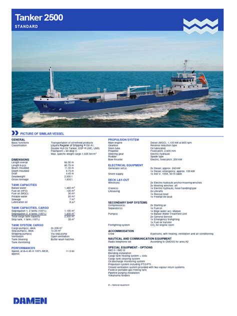 Specification Tanker 2500 Pdf Oil Tanker Ships
