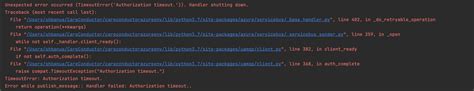 Azure Service Bus Error While Publish Message Handler Failed Authorization Timeout Issue
