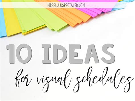 Ideas For Visual Schedules Miss Lulu