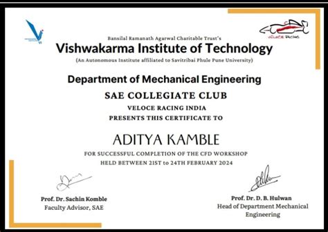 Aditya Kamble On Linkedin Thrilled To Have Completed Cfd Workshop Excited To Apply These New
