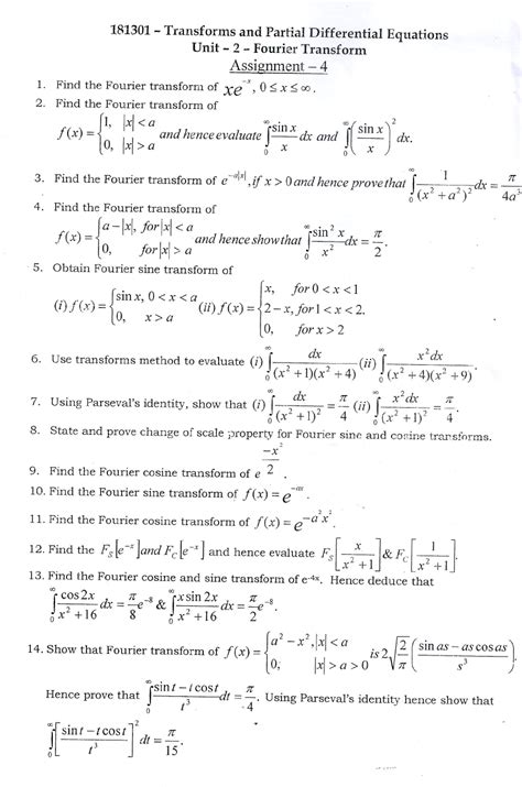 transforms and partial differential equation unit 2 important questions ~ vidyarthiplus v